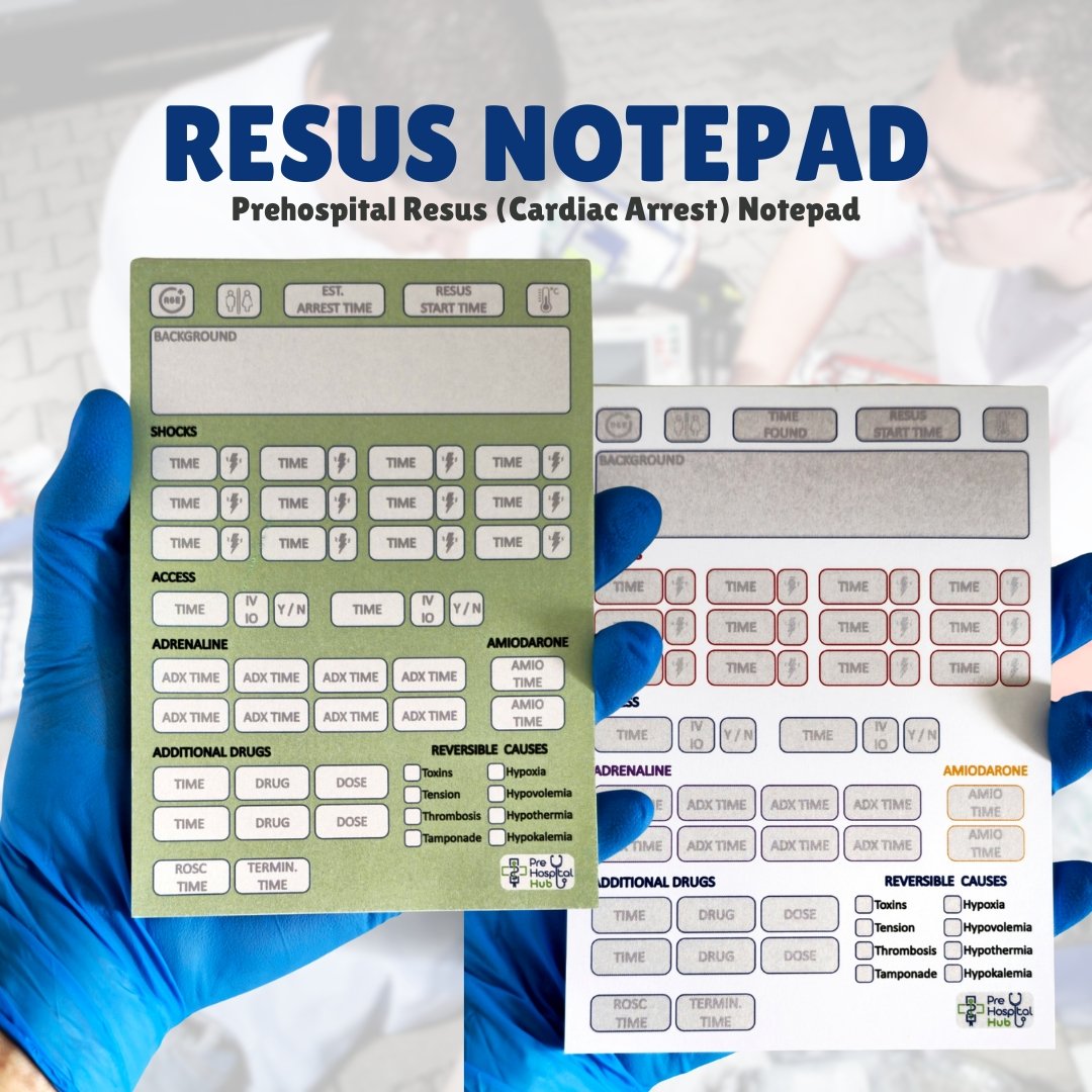 Prehospital Resuscitation (Cardiac Arrest) Notepad – PreHospitalHub ...